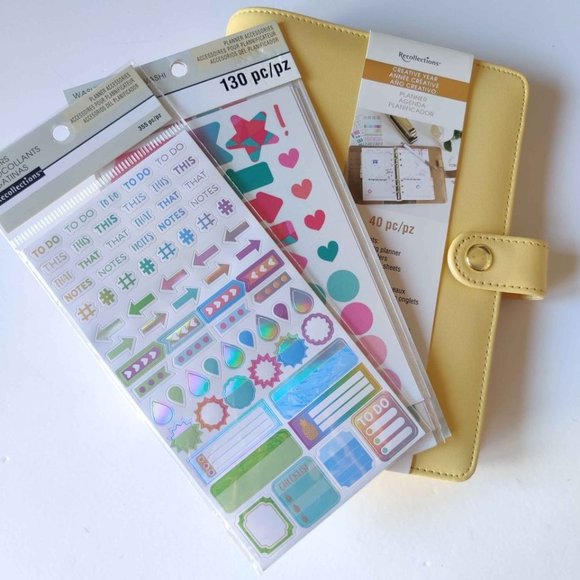 Recollections | Office | 6 Ring Small Planner And Stickers Set By ...